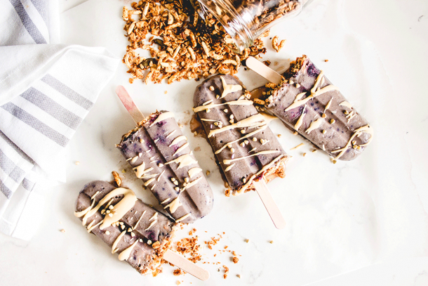Powerful Post-Workout Blueberry Popsicles