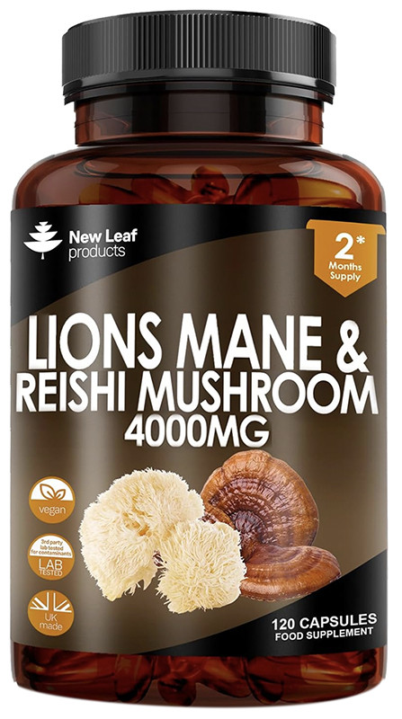 Buy New Leaf Lions Mane & Reishi Capsules Online | Faithful to Nature