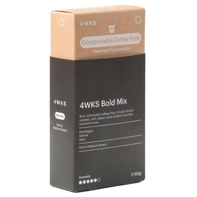 Buy 4WKS Compostable Coffee Pods - Bold Mix Online | Faithful to Nature
