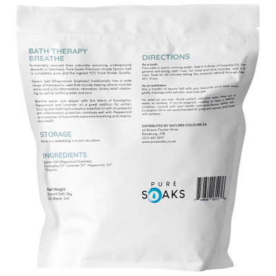 Buy Pure Soaks Bath Therapy Salts - Breathe 2kg Online | Faithful to Nature