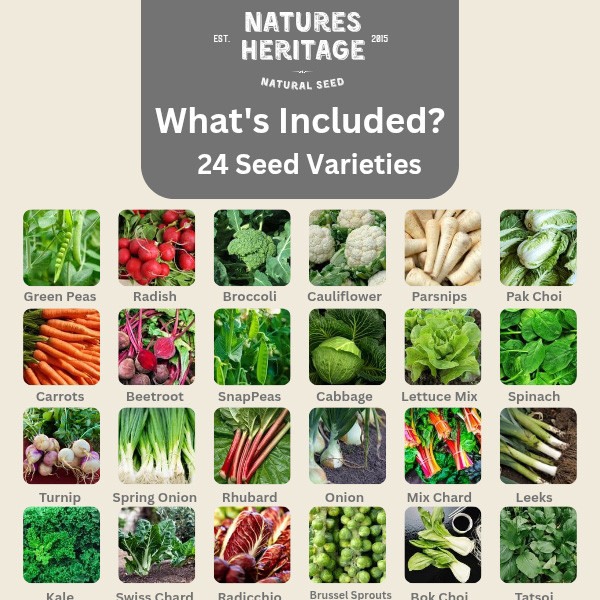 Buy Natures Heritage 24 Variety Winter Vegetable Seed Online | Faithful ...