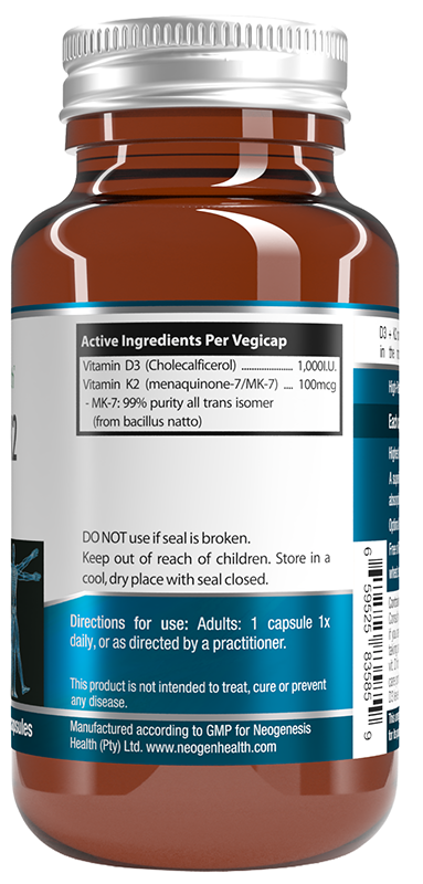 Buy Neogenesis PURE Pure D3 + K2 (1000IU + 100mcg) Online | Faithful to ...