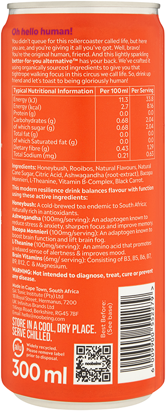 Buy Noobeing Focus Sparkling Drink Online | Faithful to Nature