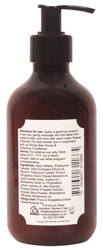Buy Simply Bee Honey & Rosemary Shampoo Online | Faithful to Nature