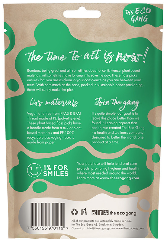 Buy The Eco Gang Plant-Based Floss Picks - Mint Online | Faithful to Nature